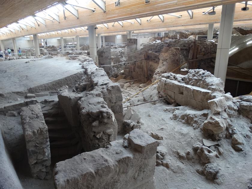 Grecja – Santoryn – Akrotiri – miasto zasypane przez wulkan « Zamki ...