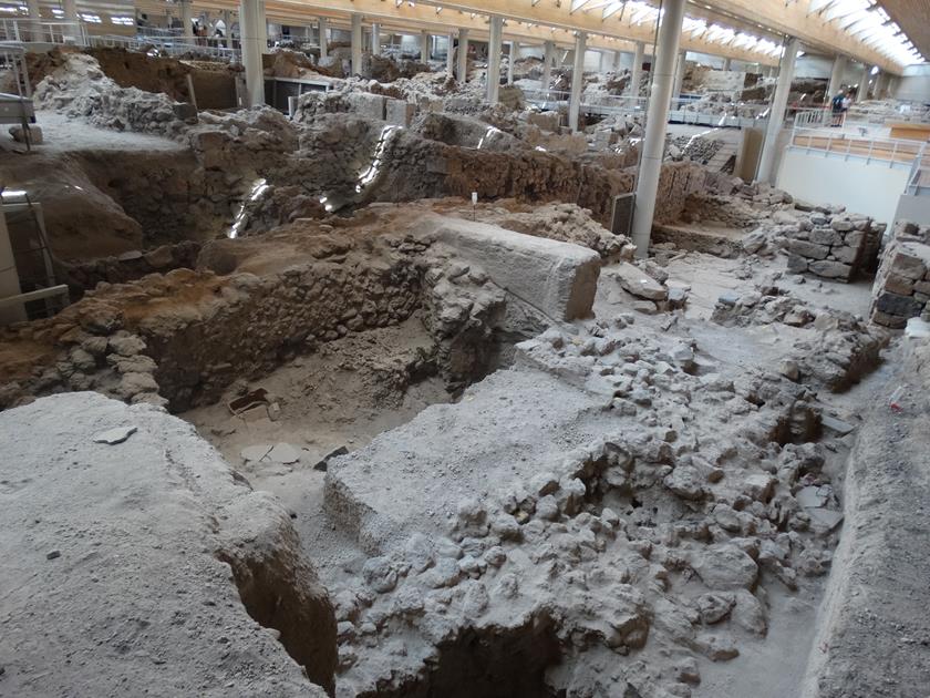 Grecja – Santoryn – Akrotiri – miasto zasypane przez wulkan « Zamki ...